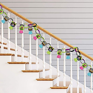Big Dot of Happiness 80’s Retro - 90 Chain Links and 30 Paper Tassels Decoration Kit - Totally 1980s Party Paper Chains Garland - 21 feet