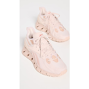 Reebok Women's Zig Kinetica 3.0 Sneaker, Soft Ecru/Neon Cherry, 7.5