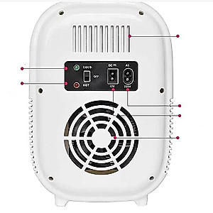 MagiDeal Mini Fridge Car Refrigerator 8L Cooler and Warmer Refrigerators Personal Refrigerator Skincare Fridge for Beverage Lunch Cosmetics Home Dorm