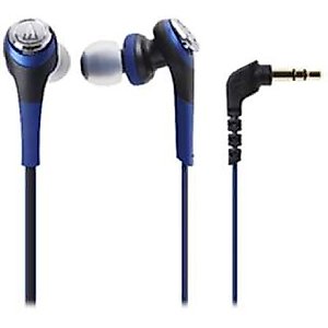 Audio Technica SOLID BASS Inner Ear Headphones Blue ATH-CKS550 BL