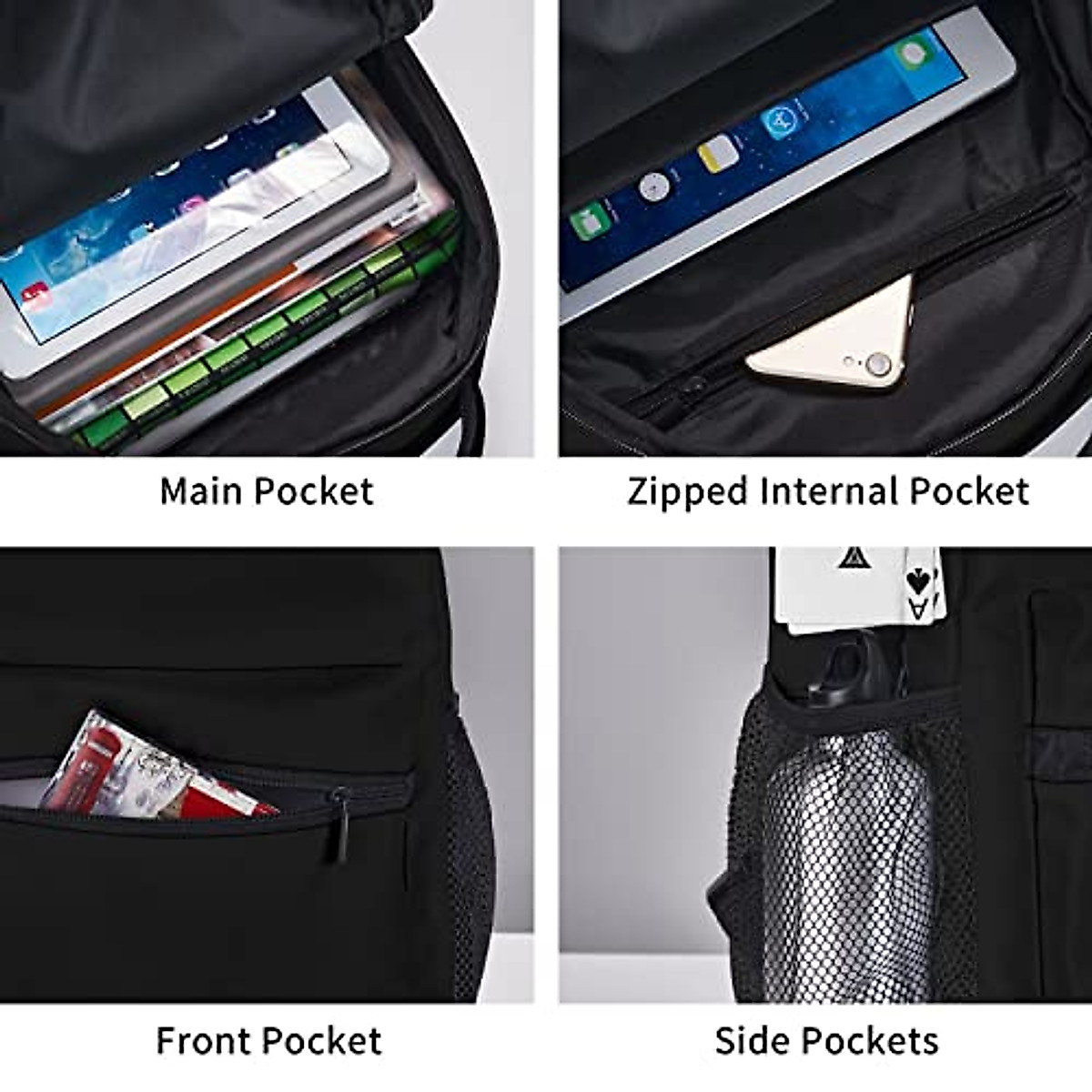 Poker Ace Of Spades Backpack Student Bag Work Light Schoolbag Traveling Handbag Leisure Knapsack