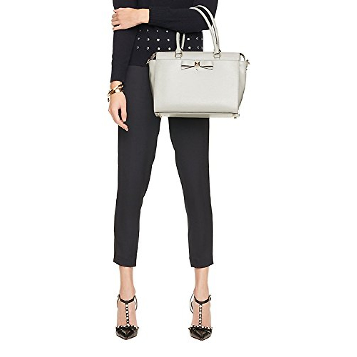 Kate Spade Beacon Court Jeanne Patent Leather Satchel, Light Smoke