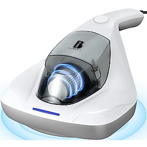 Boreas Handheld Allergen Vacuum Cleaner UV Bed Vacuum, Mattress Vacuum Cleaner, Large Pulsating Pad, True HEPA Filter, Removes Dander, Hair, Dust, Pollen, for Allergies, Pets | Bedding, Sofa, AP002