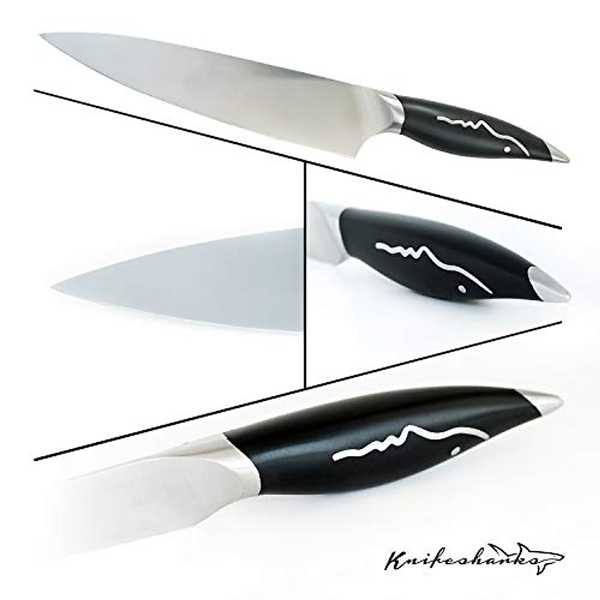 Knifesharks Chef Knife 8 inch - Japanese Super Steel - Razor Sharp, Superb Edge Retention, Rust-Proof, Stain & Corrosion Resistant Chefs Knives