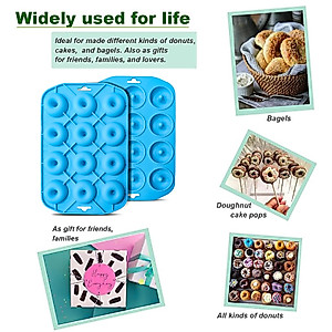 Cupidove Silicone Donut Pan, Silicone Donut Molds for baking, Mini Donut Silicone Mold Heat Resistant, Mini Silicone Baking Mold for baking delicious donuts, Non-stick Bottom, Easy to Clean