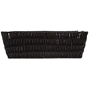 Whitmor Rattique Shelf Tote Black