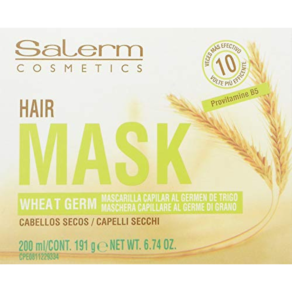 Salerm - Nourishing Hair Mask - 200 ml - with Wheat Germ - for Dry and Damaged Hair - Deep Hair Hydration - Shine and Brightness - Hair Strengthening