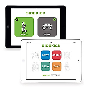 Thames & Kosmos Robotics: Smart Machines – Sidekick | Build a 4-Wheeled Rover & a 2-Wheeled Robot | Customizable Intro to Robotics & Programming | Includes LEDs, Speaker, Motors, Infrared Sensor