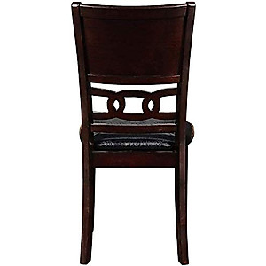 New Classic Furniture Gia 5-Piece Round Dining Set with 1 Dining Table and 4 Chairs, 47-Inch, Ebony