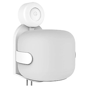 VOMA Outlet Wall Mount Compatible with Google WiFi Mesh [2020 Model] and Google Nest WiFi Router [2nd Generation] 4x4 AC2200, No Messy Wires | Space Saving | Easy Installation White