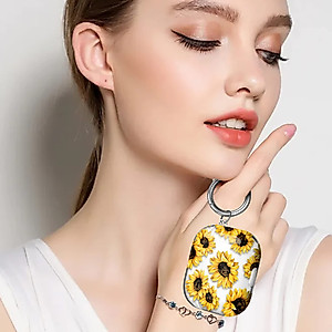 Maxjoy Compatible AirPods 3rd Generation Case Cover, Sunflower Clear Cute 3rd Generation Case for Women with Keychain Protective Hard Gen 3 Shell Designed for Apple AirPod 3 Case 2021, Flower