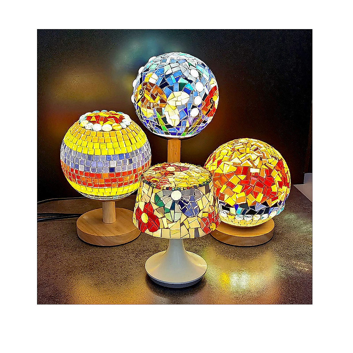 Mosaic Tiles Squares Dark Yellow Crystal Mosaic Glass Tile for Crafts Bulk DIY Picture Frames Handmade Jewelry Coasters Art Material Decoration,1x1cm,100 Pieces