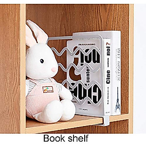 Hooshion Shelf Divider for Wood Closet, 6 Pack Plastic Shelf Dividers, Wood Closets Shelves Organizer and Separator for Kitchen Cabinet, Bookcases, Sweater, Towels and Hats Separators for Wood Shelf