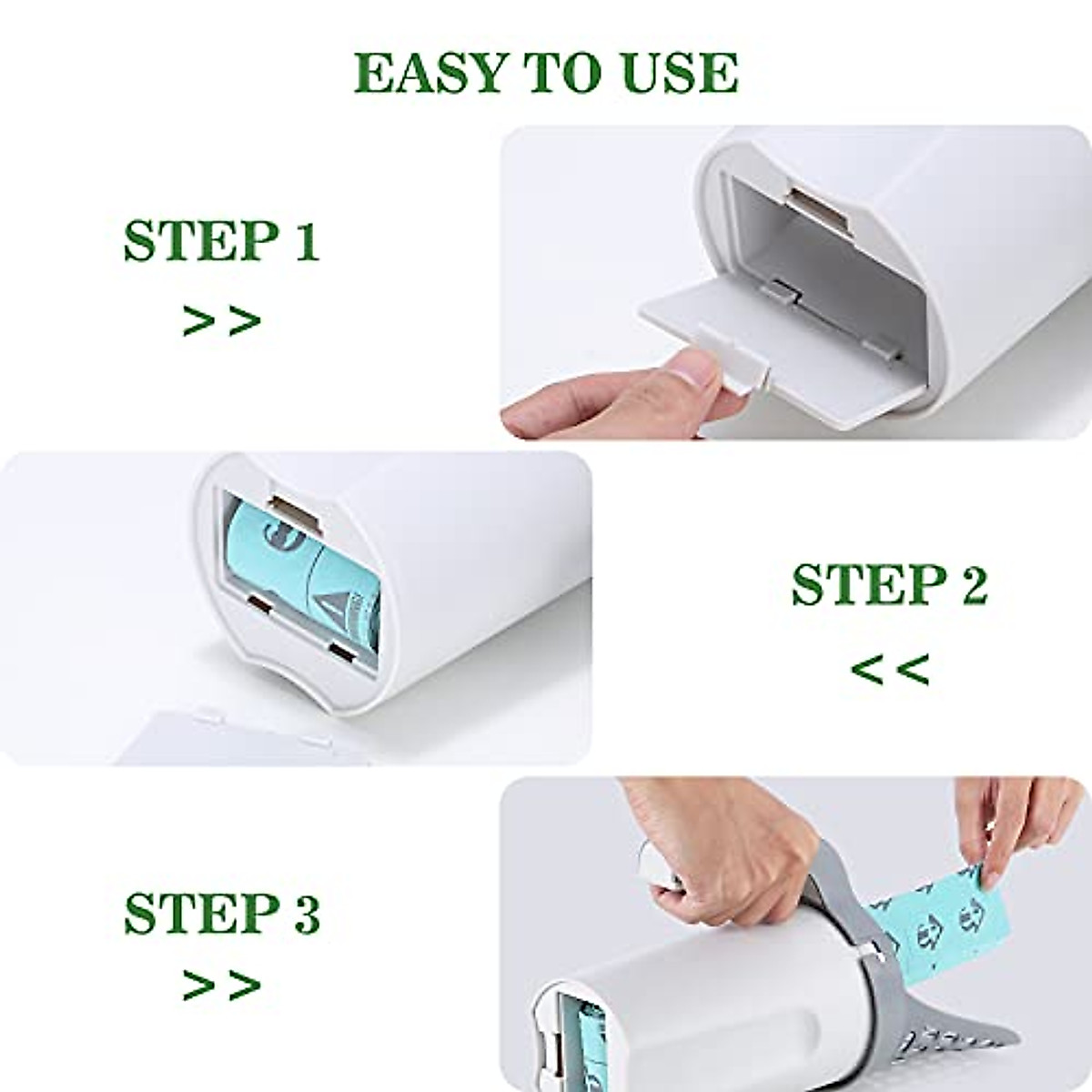 petizer Premium Cat Litter Scoop with 90 Count Refill Bags, Integrated Detachable Deep Cat Litter Shovel with Waste Container, Cat Litter Disposal System