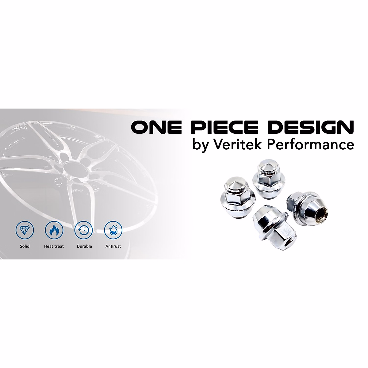 Set of 20 Veritek 12x1.5mm 3/4 19mm Hex 1.46 Inch 37mm Length Chrome OEM Factory Style Large Acorn Seat Wheel Cover Hubcap Retaining Lug Nuts for Ford Focus Fusion Escape Factory Wheels