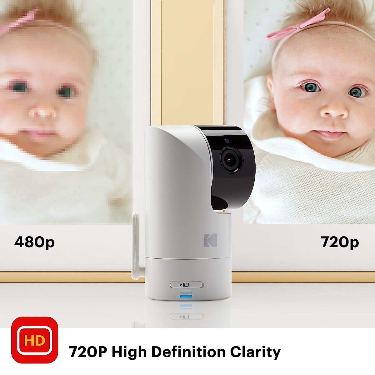 KODAK Cherish C225 Video Baby Monitor - Tilt/Pan/Zoom Camera, 2.8" HD Screen, Hi-res Camera, Remote Zoom, Two-Way Audio, Night-Vision, Long Range, WiFi, Mobile App
