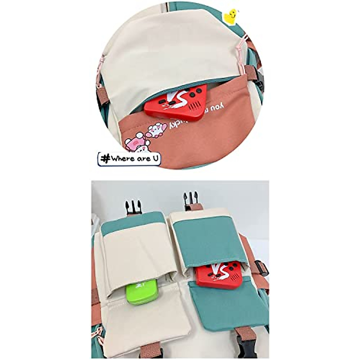 TKBASO Anime Komi Cant Communicate Backpack Komi Shouko San Excited Cosplay Kawaii SchoolBag Girls Green (3)