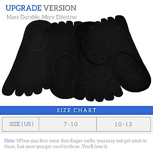 Hellomamma Toe Socks for Men No Show Running Five Finger Socks Invisible Low Cut Boat Loafer Socks