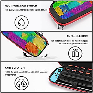 Custom Carrying Case for Switch Personalized Carrying Storage Case with 20 Games Cartridges Add Your Photo Text Portable Travel Carry Case Shell Pouch for Console Accessories