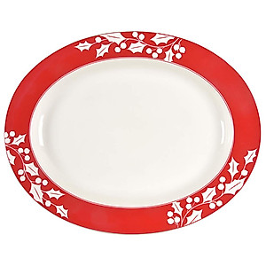 Lenox Holly Silhouette 16" Oval Platter