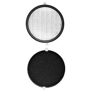 2 Pack of Premium H13 True Hepa Filter Compatible with Pure Enrichment PureZone Halo Air Purifier Model PEAIRDSK Compatible with Sharper Image Personal Air Purifier Item # 207073 207009