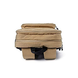 BT21 Space Wappen Collection Lightweight Canvas Mesh Casual Student Backpack, Beige