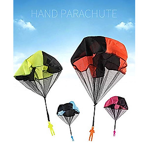 PGXT Parachute Toy, Tangle Free Throwing Army Toy Parachute, Outdoor Children's Flying Toys, No Battery nor Assembly Required (4 Pieces Set) (A)