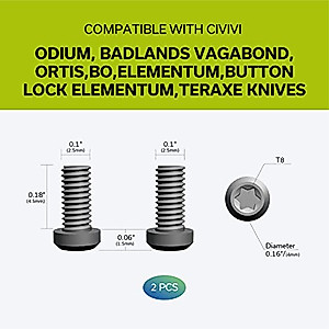 CIVIVI Titanium Pocket Clip with Titanium Screws, Suitable for Models Listed on the Product Description T001B (Black)