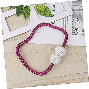 WATIIFUFU 2 Pcs Magnetic Curtain Ties Curtain Ties for Drapes Magnetic Drapery Ties Magnetic Drape tie Backs Outdoor Curtain Window Treatment Tiebacks Lace up Magnet Buckle Purple