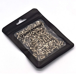 100 Pack #4 x 1/2 inch Stainless Steel Guitar Pickguard Screws Phillips for Fender Guitars Uncoated