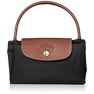 Longchamp 1621 089 Handbag, Preage, Tote Bag, Nylon/Leather, Noir [Parallel Import]
