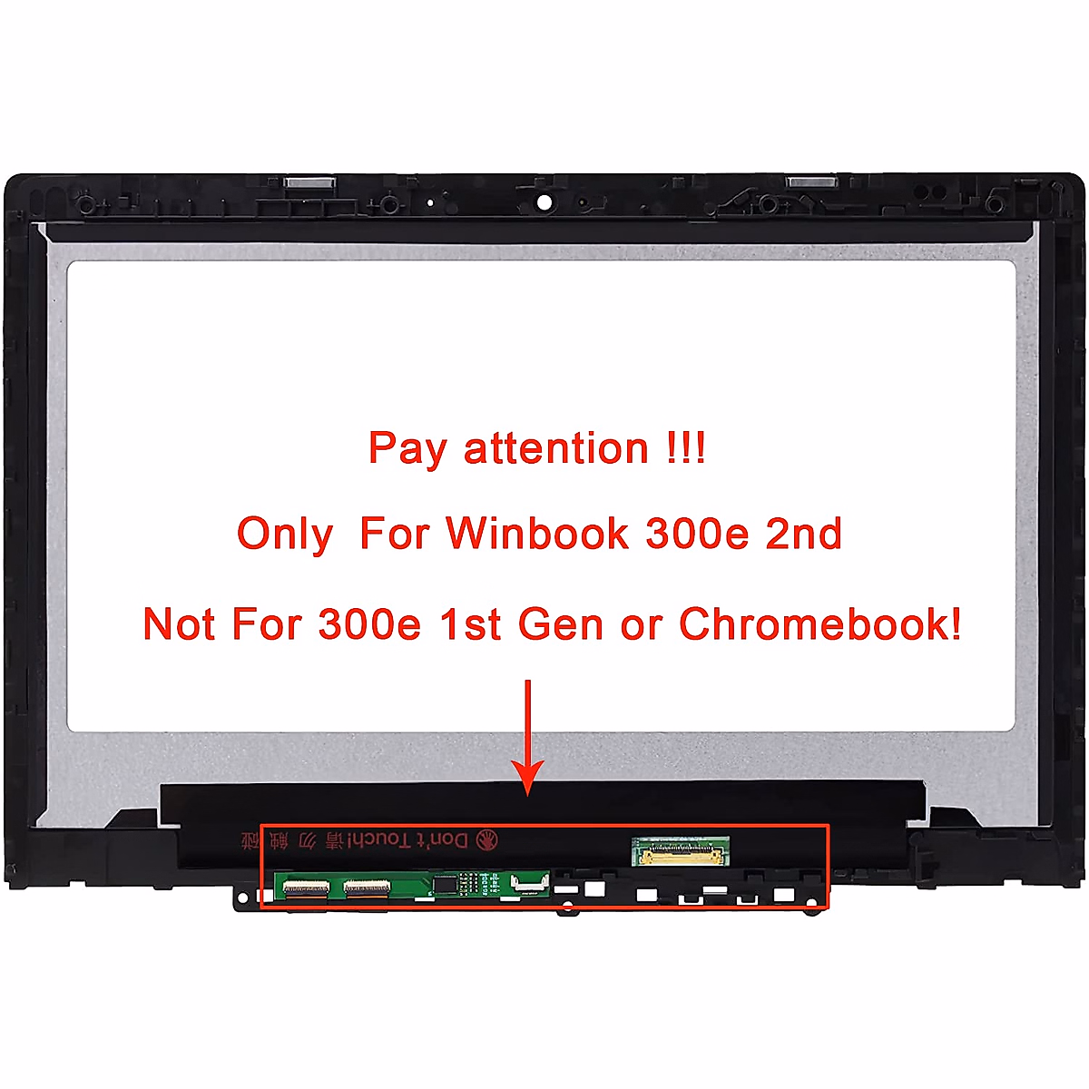11.6" Original New LCD Replacement for Lenovo Winbook 300e 2nd Gen 5D10T45069 81M9 LCD Display Touch Screen Digitizer Assembly 1366x768 (Not Work for 300e 1st Gen or Chromebook)