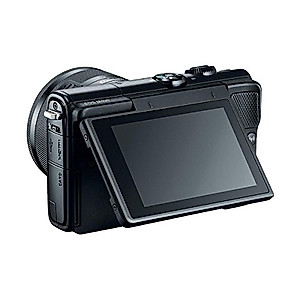 Canon EOS M100 Mirrorless Camera with EF-M 15-45mm f/3.5-6.3 is STM Lens, Black - Bundle with 16GB SDHC Card, Camera Case, 49mm UV Filter, Cleaning Kit