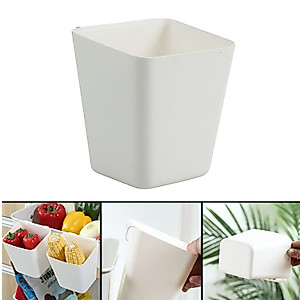 Rikyo 4Pack Hanging Cup Holders,Trolley Basket Storage,Rolling Cart Accessories,4.75x4 Hanging Holder Storage Containers Hanging Buckets Hanging Bins,Plant Container Holder (Black)