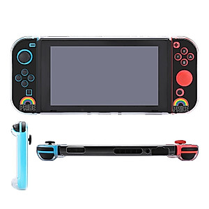 LGBT Gay Pride Rainbow Flag Protective Case Cute Design Hard Cases Cover Game Shell for Switch
