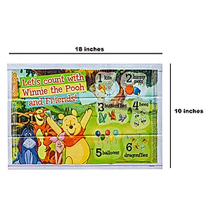 Disney Winnie The Pooh Table Topper Disposable Stick-on Placements in Reusable Package, 50 Count, Basic (10165)