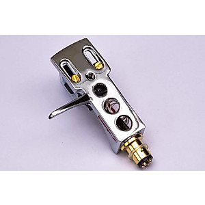 Mirror Chrome plated Headshell, mount, cartridge and stylus, needle for Technics SL 1000, SL 1100, SL 1200, SL 1210, SL 1300, SL 1301, SL 1310, SL 1350, SL 1400, SL 1401, SL 1410, MADE IN ENGLAND