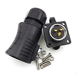 SZJELEN XHP20 30A 500V 3Pin Panel Mount Waterproof Power Connector IP67,Electrical Wire Connector Plug Socket,Fit RV Solar Port,Solar Charge Plug (3Pin, Plug Female &Socket Male)