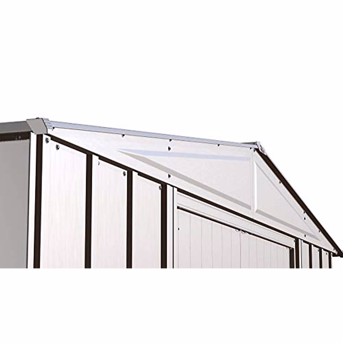 Arrow Classic 8' x 6' Outdoor Padlockable Steel Storage Shed Building, Flute Grey