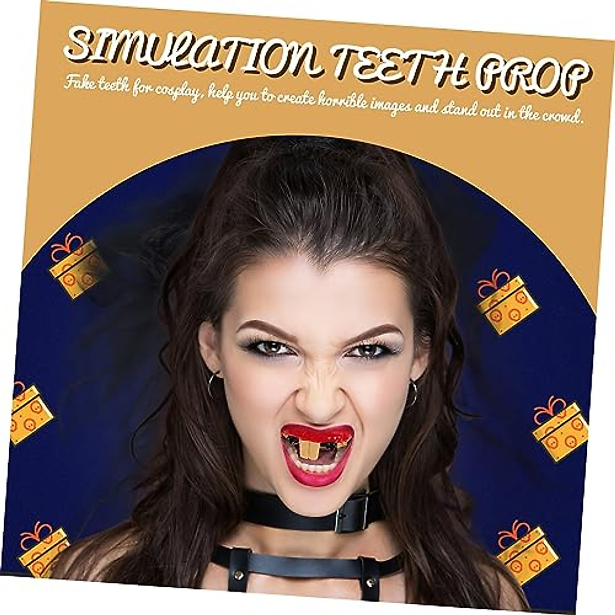 COHEALI Halloween Decor Halloween dentures Decor Fake Teeth Funny Fake dentures Cosplay Teeth Ugly Teeth Funny Teeth Pranking Props Fake Teeth for Halloween Plastic Clothing Fake Props