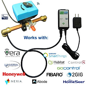 EcoNet Controls EVC200-HCSML The Bulldog Valve Robot, Z-Wave Water Valve, Smart Home Controller Required, Easy to Install and No Plumbing Required, Valves up to 1.5"
