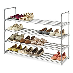 Whitmor 4-Tier, Gray Shoe Rack
