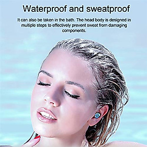 [2022] New Wireless Earbuds Bluetooth 5.0 Headsets, IPX7 Waterproof 100H Playtime with Charging Case LED Battery Display, auriculares,3D Stereo Audio Full Touch Control Headset w/Mic