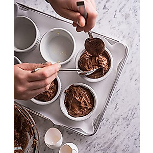 Bellemain Creme Brulee 4 oz Ramekins | Mini Casserole Dish Set, Charcuterie Bowls, Pot Pie Baking Dishes, Souffle Cups, Soy Sauce Bowls | Fluted Porcelain Bowls, Oven Safe to 500F, Set of 6 (White)