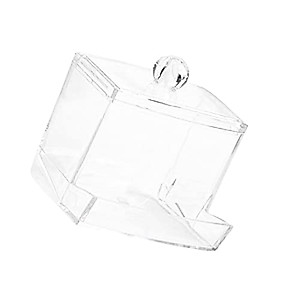 Fenteer Rutin Chicken Feeder Food Dispenser Clear Acrylic for Coop Cockatiel Feeding Supplies, Without Screws