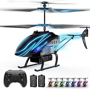BUSSGO RC Helicopter, Remote Control Helicopter for Kids with 30Mins Flight(2 Batteries), 7+1 LED Light Modes, Altitude Hold, 3.5 Channel, Gyro Stabilizer,Remote Helicopter Toys for Boys and Girls