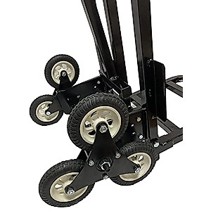 Gakee Stair Dolly 460LBS Weight Capacity, Stair Climber Dolly Height Adjustable Handle with 6 Wheels Heavy Duty Foldable Stair Climber Cart (460 LBS)