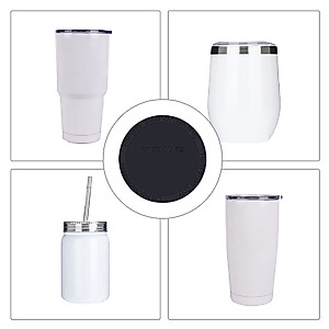 KINBOM 10pcs Rubber Bottoms for Sublimation Tumblers, Skinny Tumbler Rubber Bottom Pads Bulk for 20 oz Tumbler Protective Silicone Bottoms for Tumblers Straight Wine Tumblers 12/15/17/20/30oz (56mm)