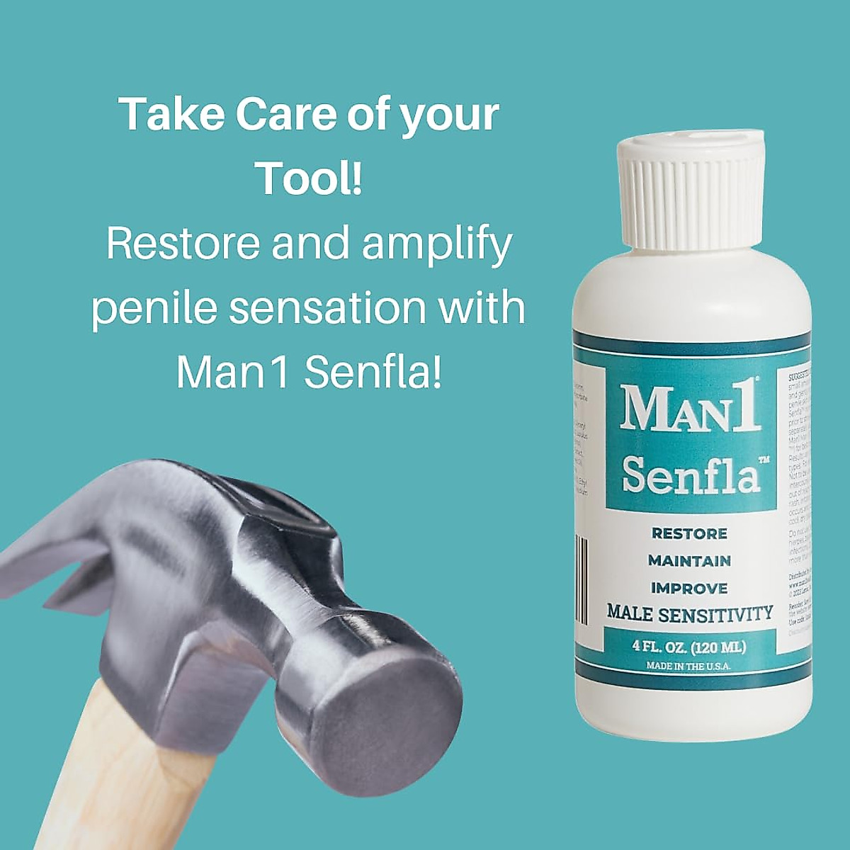 Man1 Senfla: Restore Penile Sensation. Formulated for Men Who Have Experienced Diminished Sensitivity. Enhance and Maintain Penis Feeling and Bring Back The Spark in Your Life