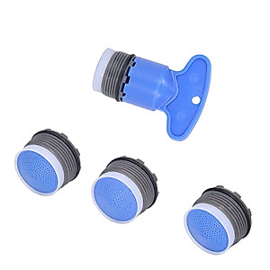 4Pcs .5mm Faucet Insert Filter Aerator Restrictor with Removal Wrench Water Saving Faucet Replacement Faucet Parts